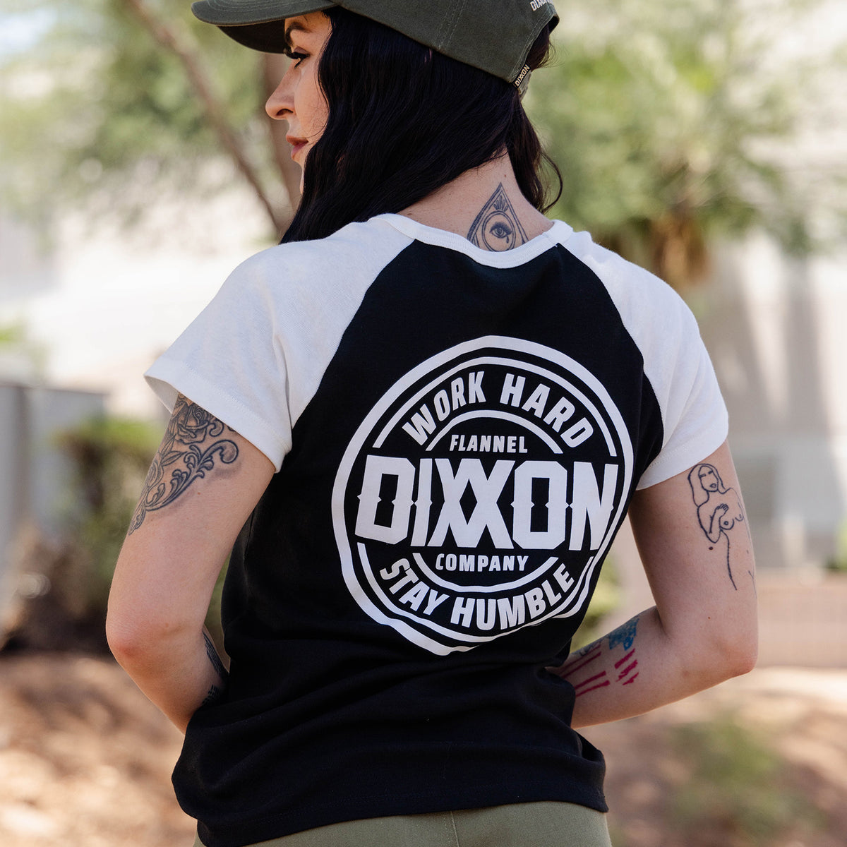 Women's White Nuevo Corpo Raglan Short Sleeve - White & Black | Dixxon ...