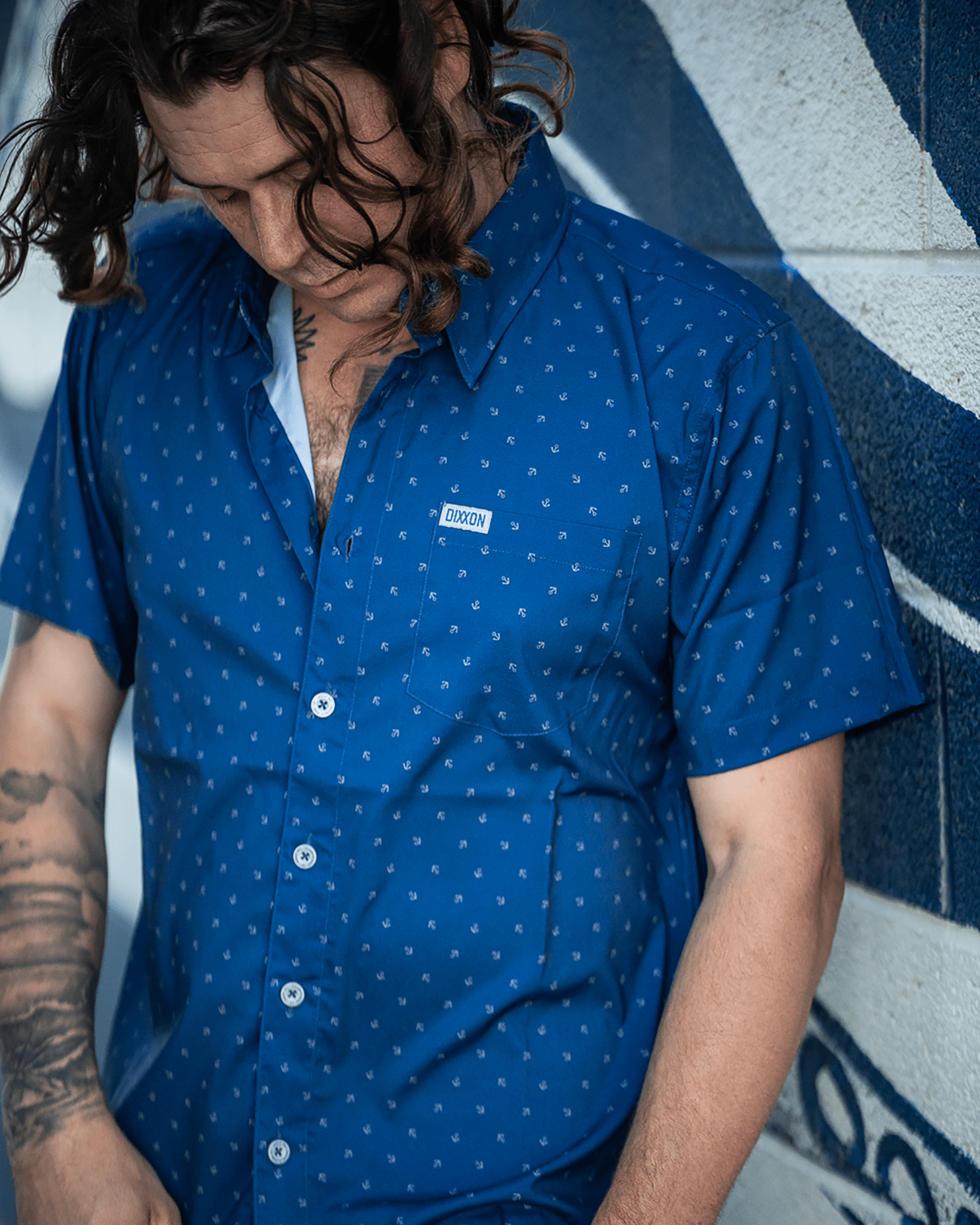 Men's Avery Short Sleeve - Blue & Gray | Dixxon Flannel Co.