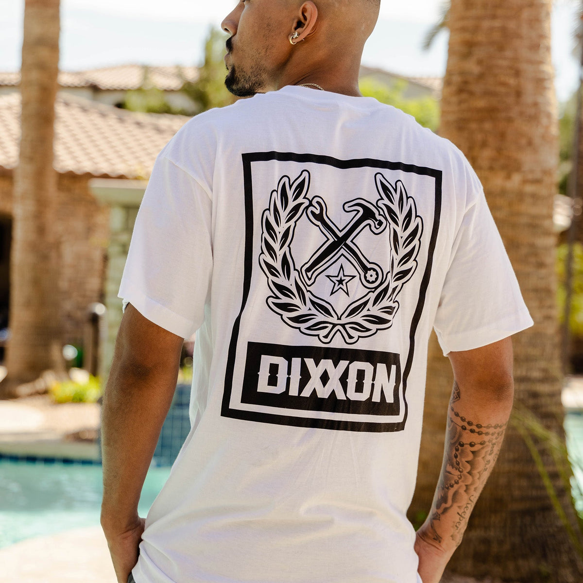 Black Box Crest T-Shirt - White | Dixxon Flannel Co.