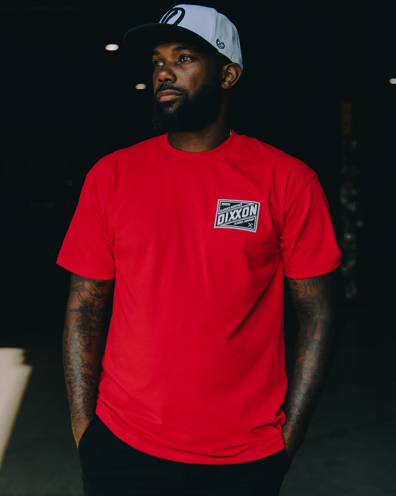 Black And White Classic Billboard T Shirt Red Dixxon Flannel Co