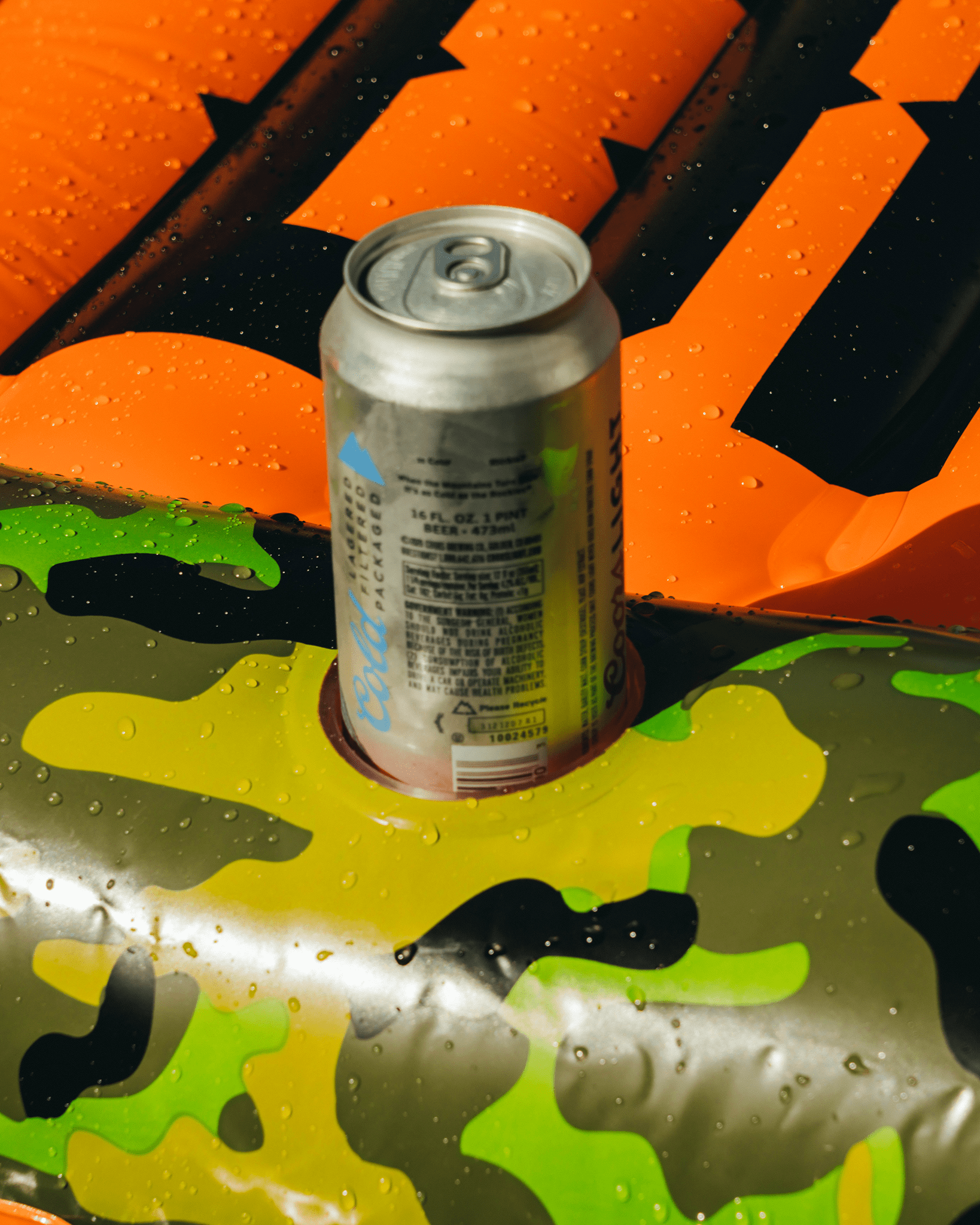 Camo & Orange Pool Raft | Dixxon Flannel Co.