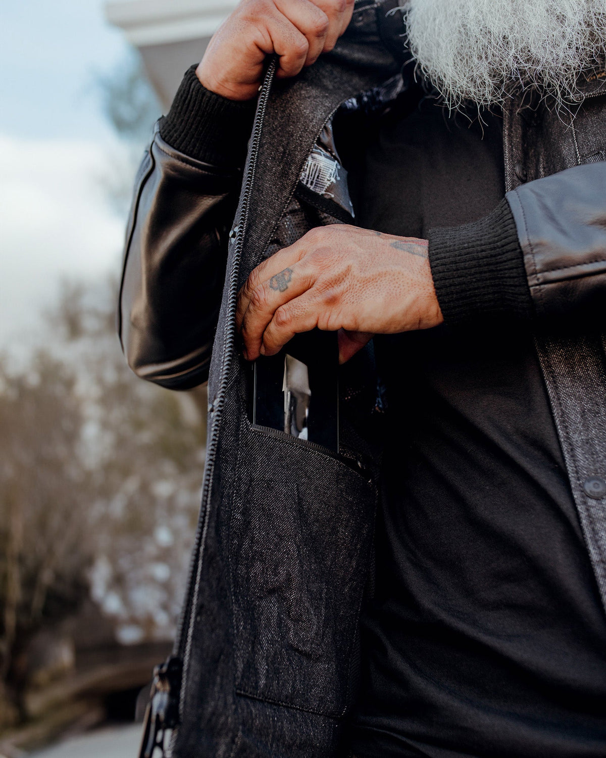 Dillinger Denim & Leather Jacket - Black | Dixxon Flannel Co.