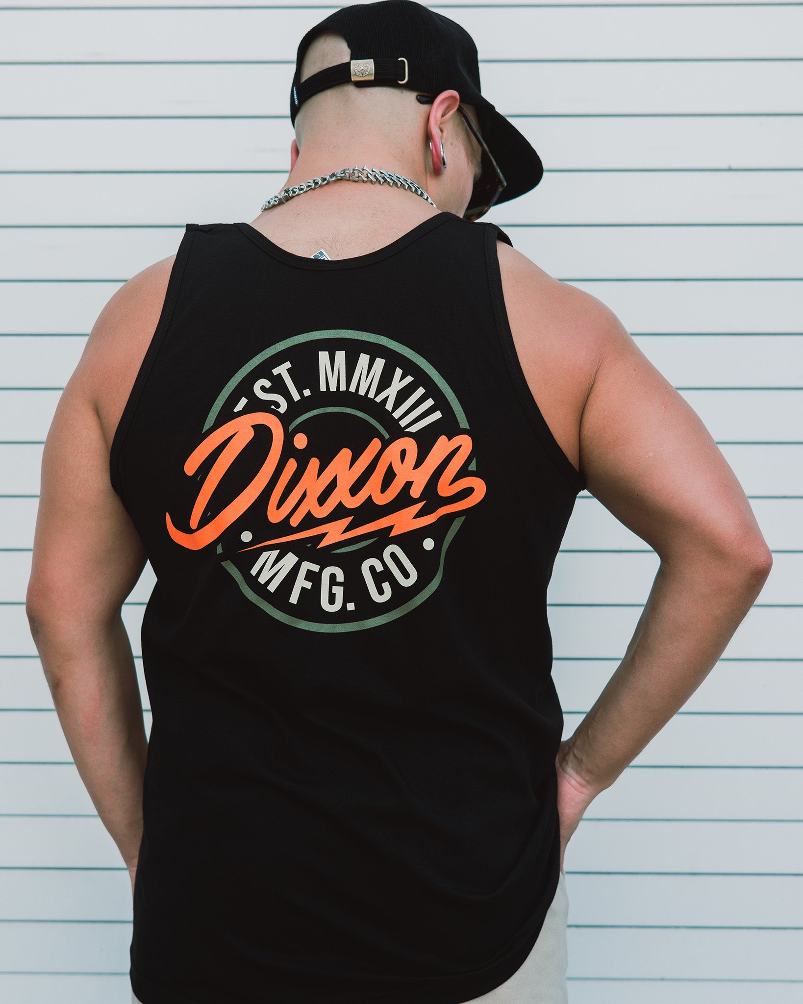 Orange/Gold Dixxon MFG Tank - Black | Dixxon Flannel Co.