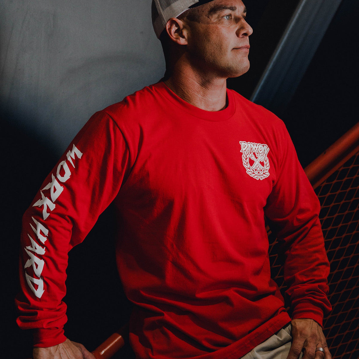 Party Crest Long Sleeve T-Shirt - Red | Dixxon Flannel Co.