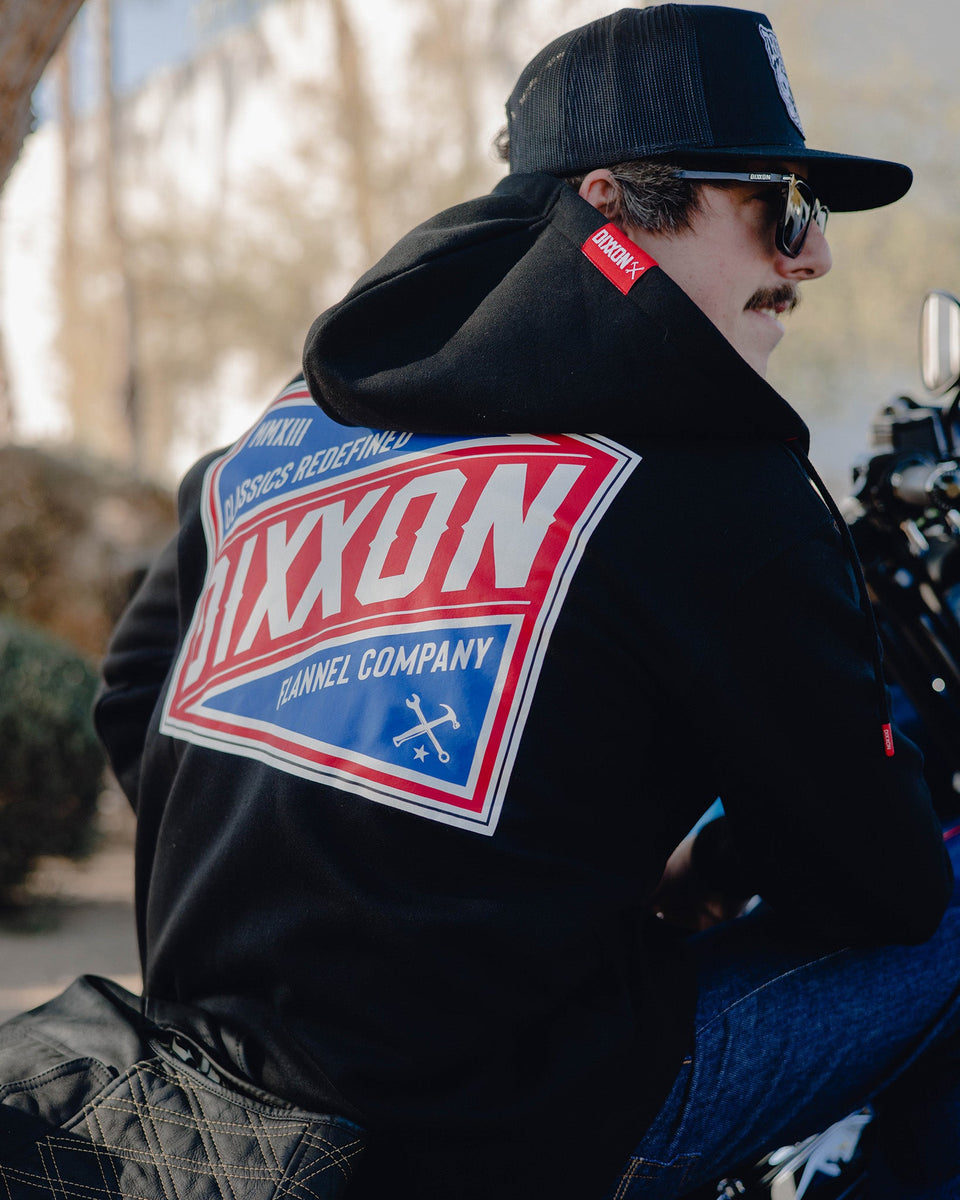 Red, White, & Blue Classics Zip Up Hoodie - Black | Dixxon Flannel Co.