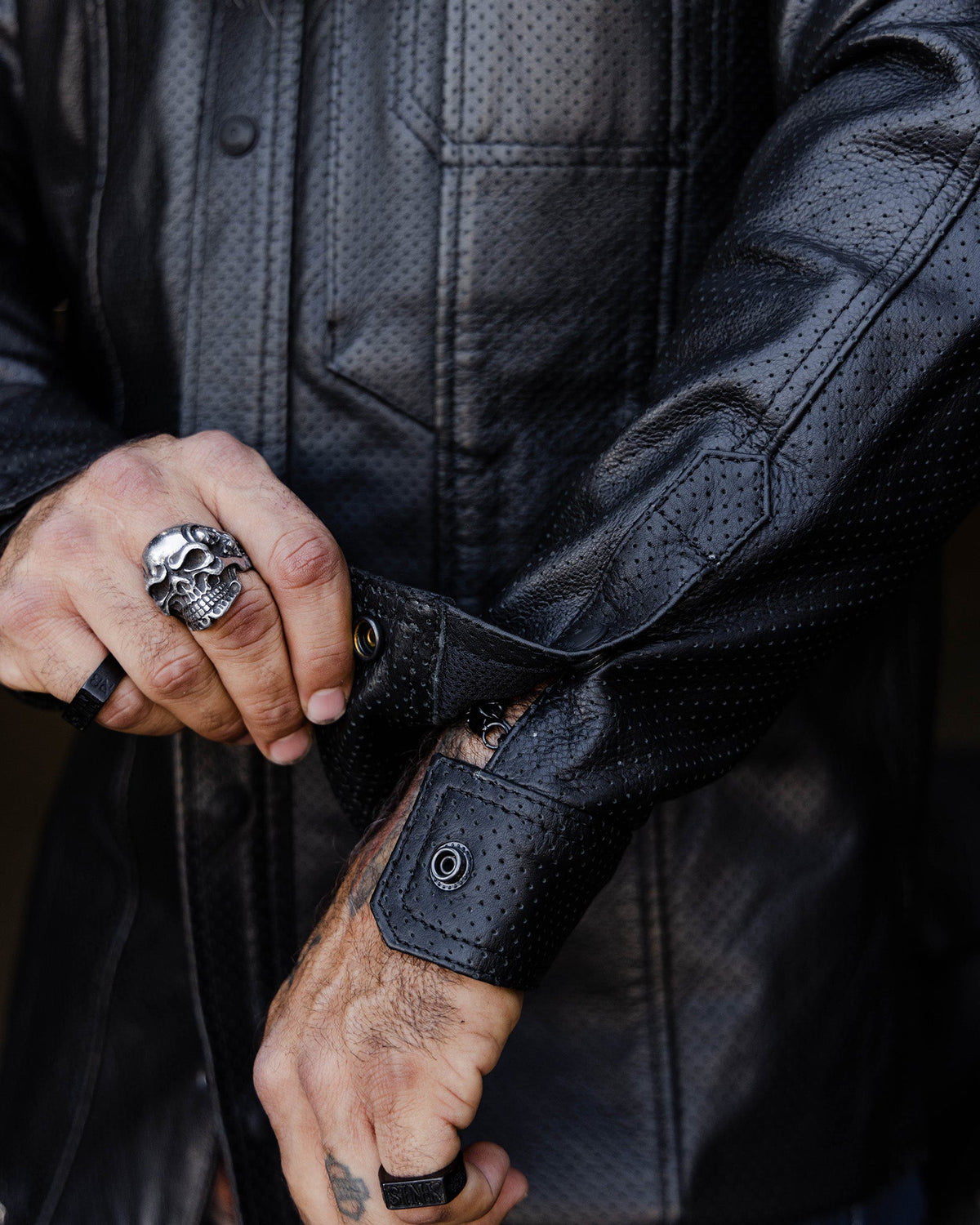 Reno Perforated Leather Shirt | Dixxon Flannel Co.