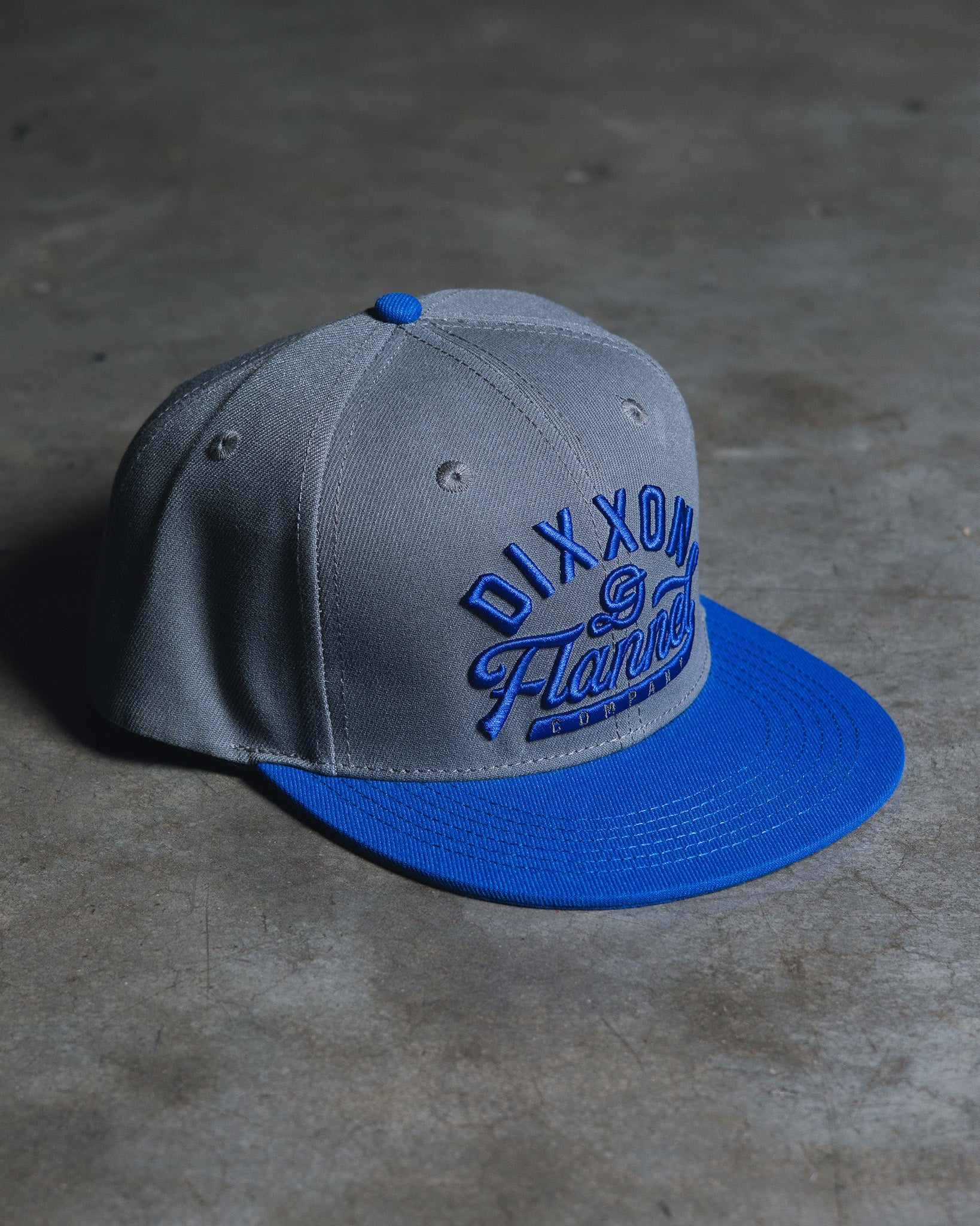 Royal Blue Pastime Flat Bill Snapback - Gray | Dixxon Flannel Co.