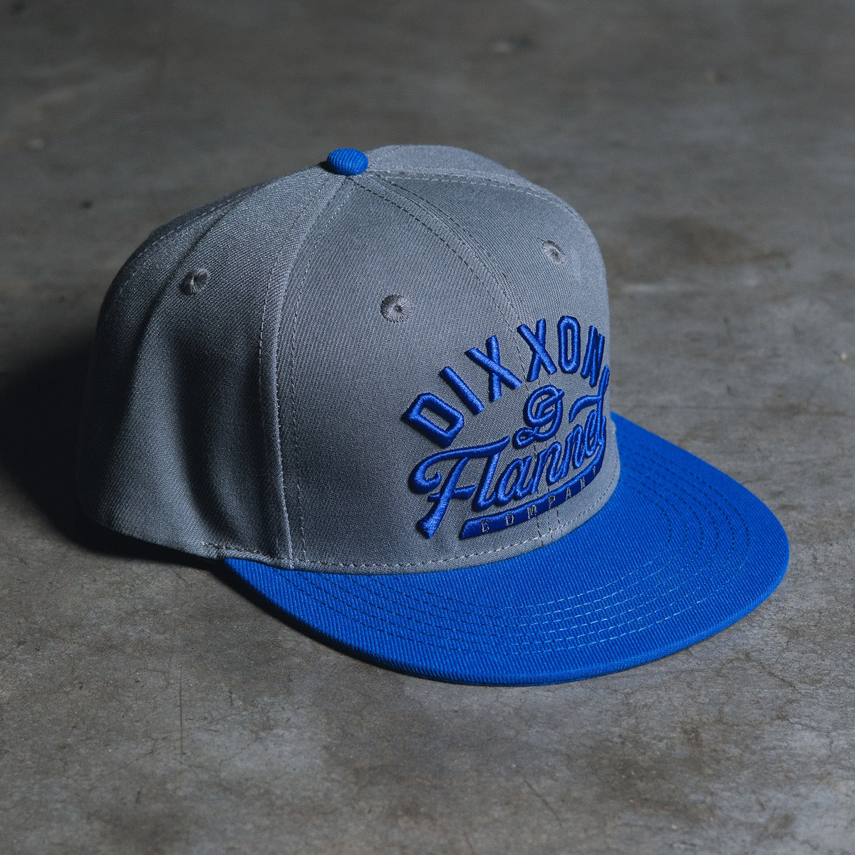 Royal Blue Pastime Flat Bill Snapback - Gray | Dixxon Flannel Co.