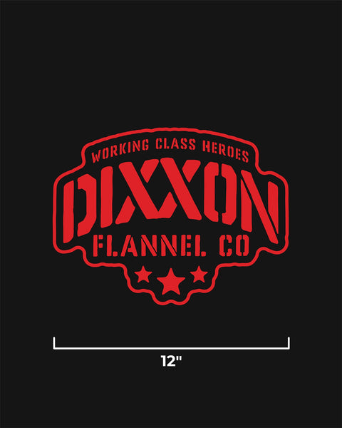 Stencil 12" Die Cut Sticker | Dixxon Flannel Co.