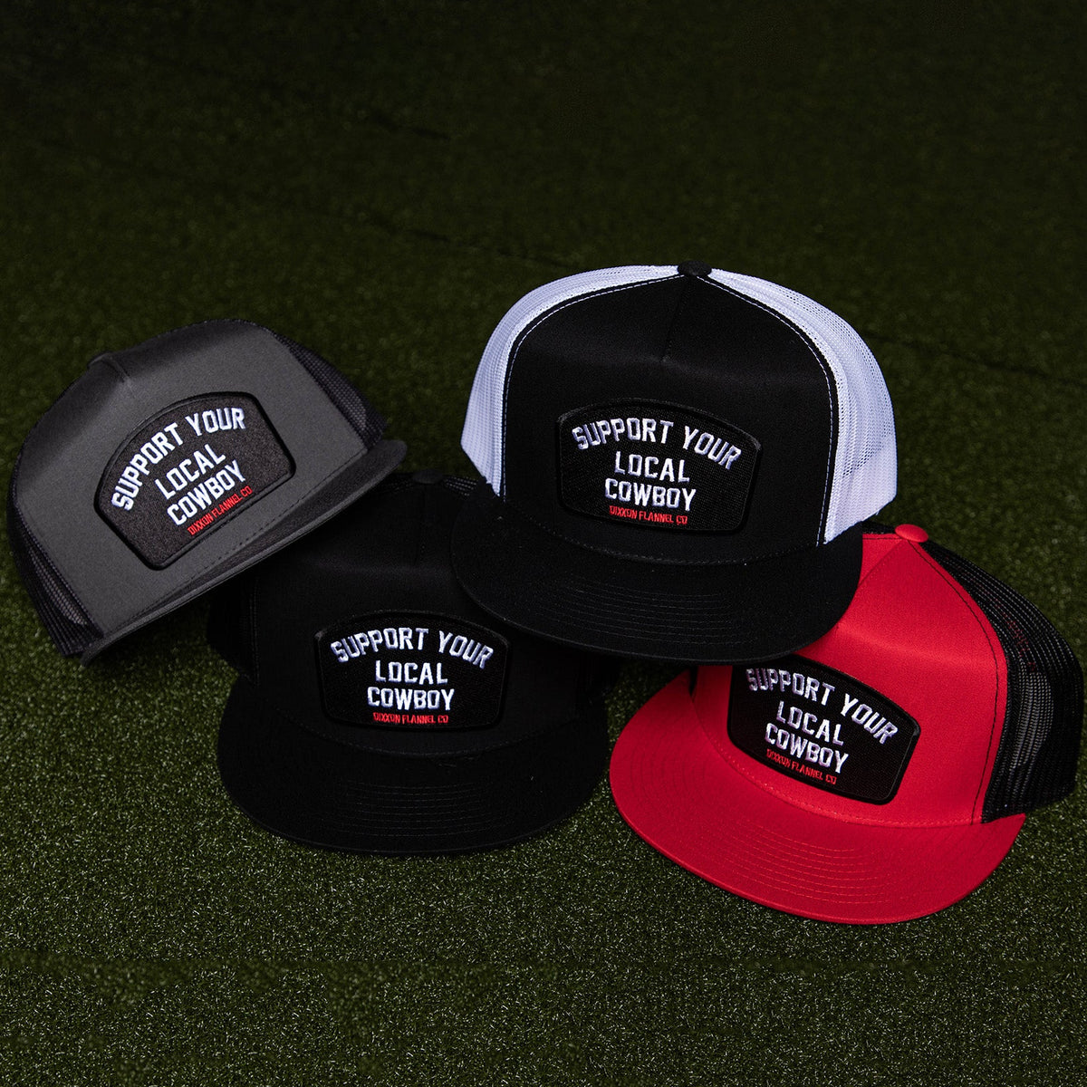 Support Your Local Cowboy Flat Bill Trucker Snapback | Dixxon Flannel Co.