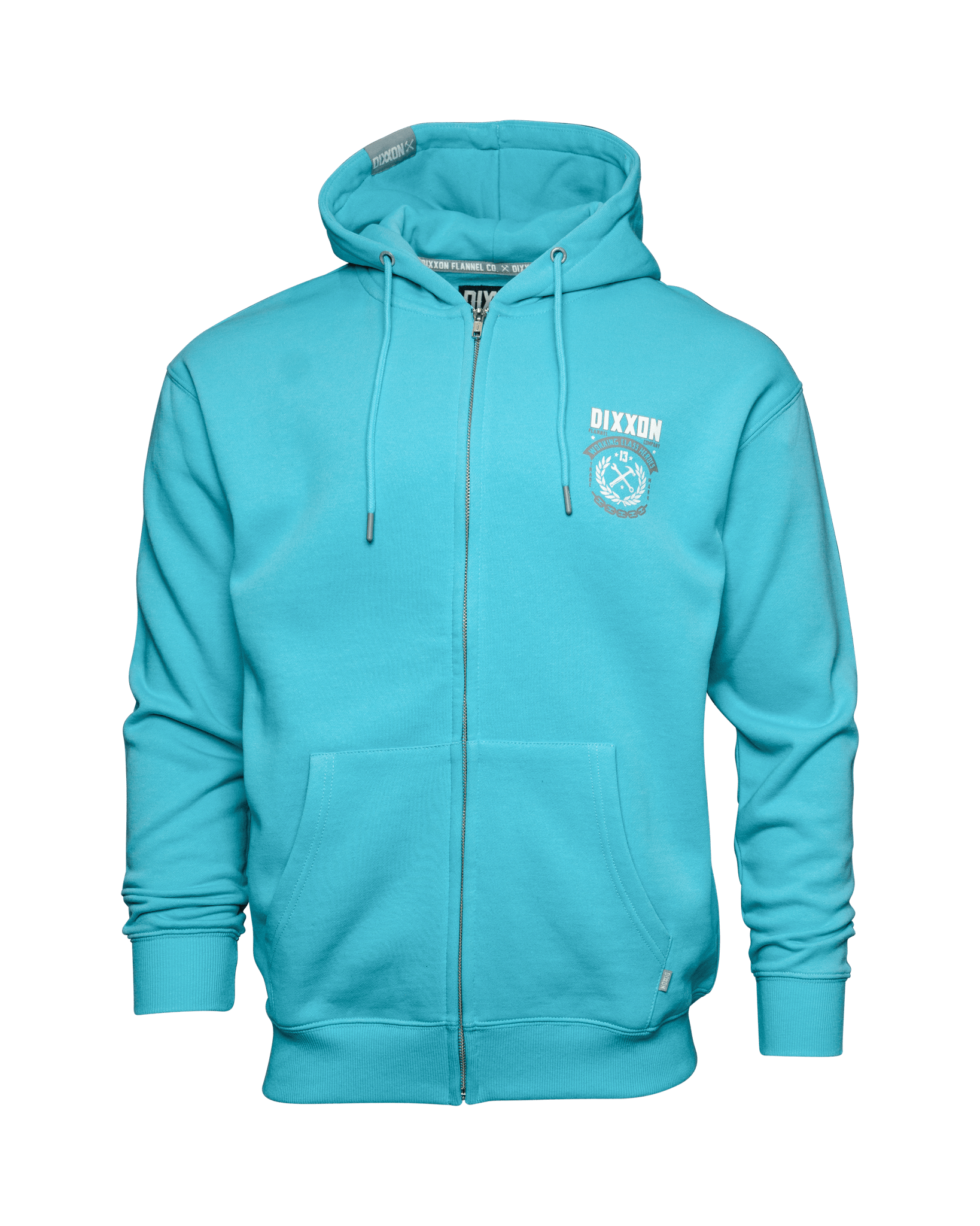 White & Gray Weld Zip Up Hoodie - Tiffany | Dixxon Flannel Co.