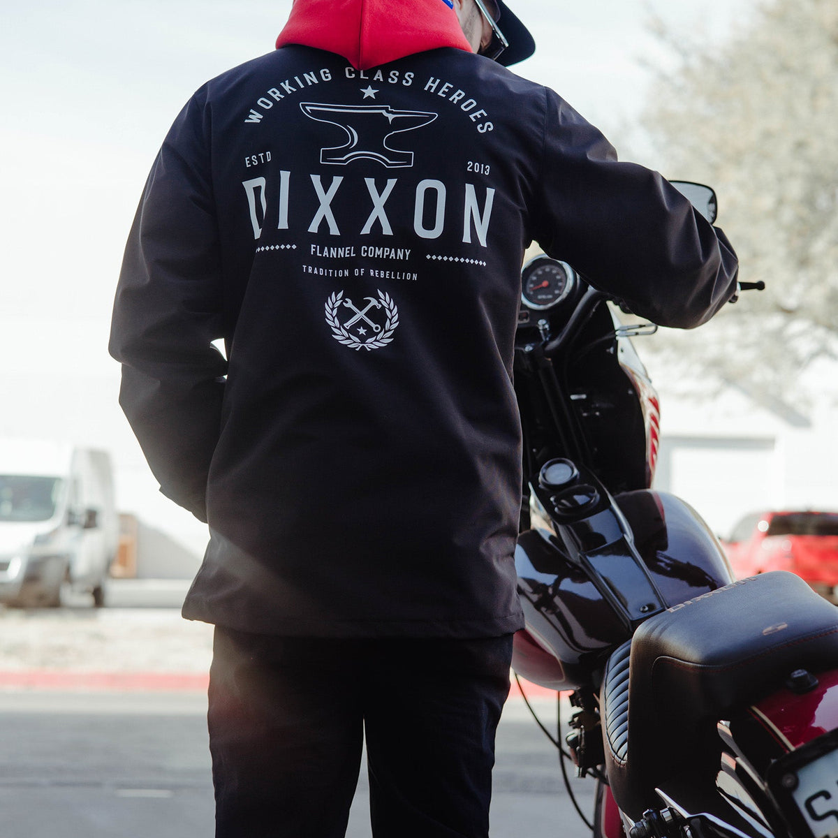 White Tradition Badge Coaches Jacket - Black | Dixxon Flannel Co.