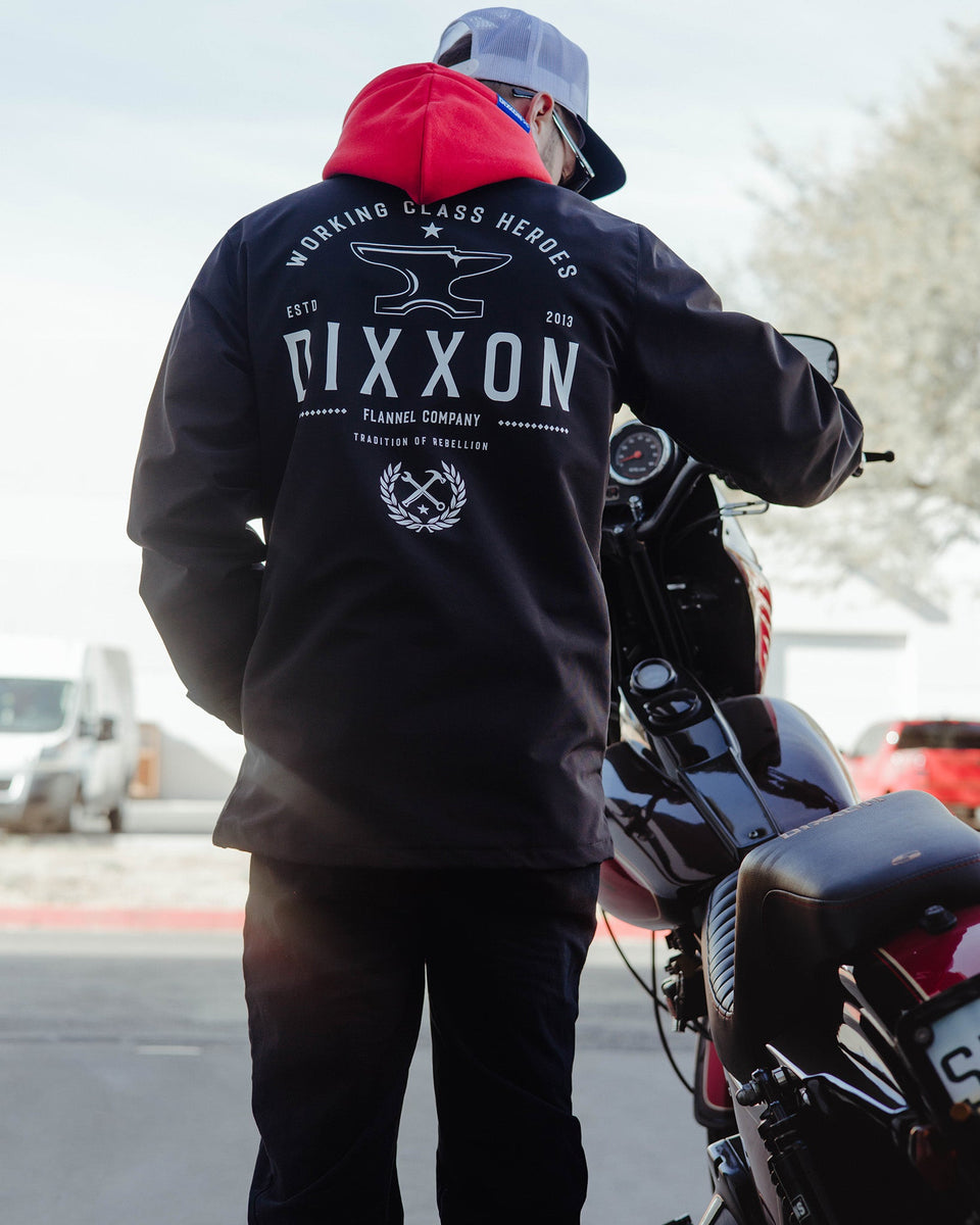 White Tradition Badge Coaches Jacket - Black | Dixxon Flannel Co.