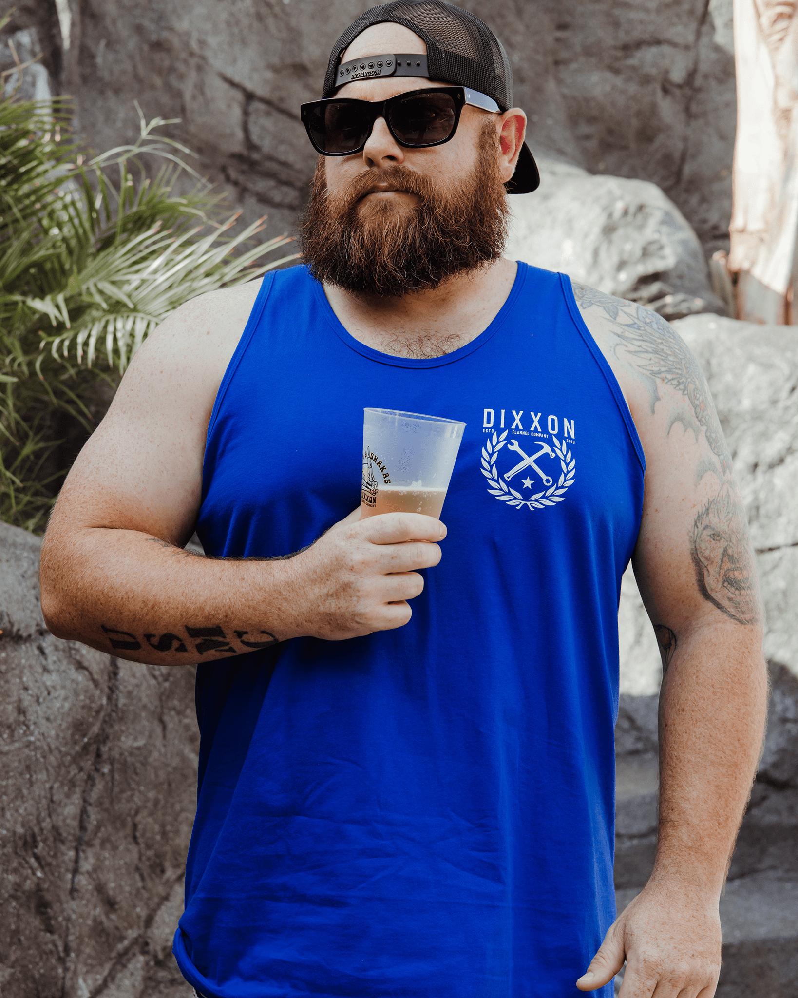 White Tradition Badge Tank - Royal Blue | Dixxon Flannel Co.