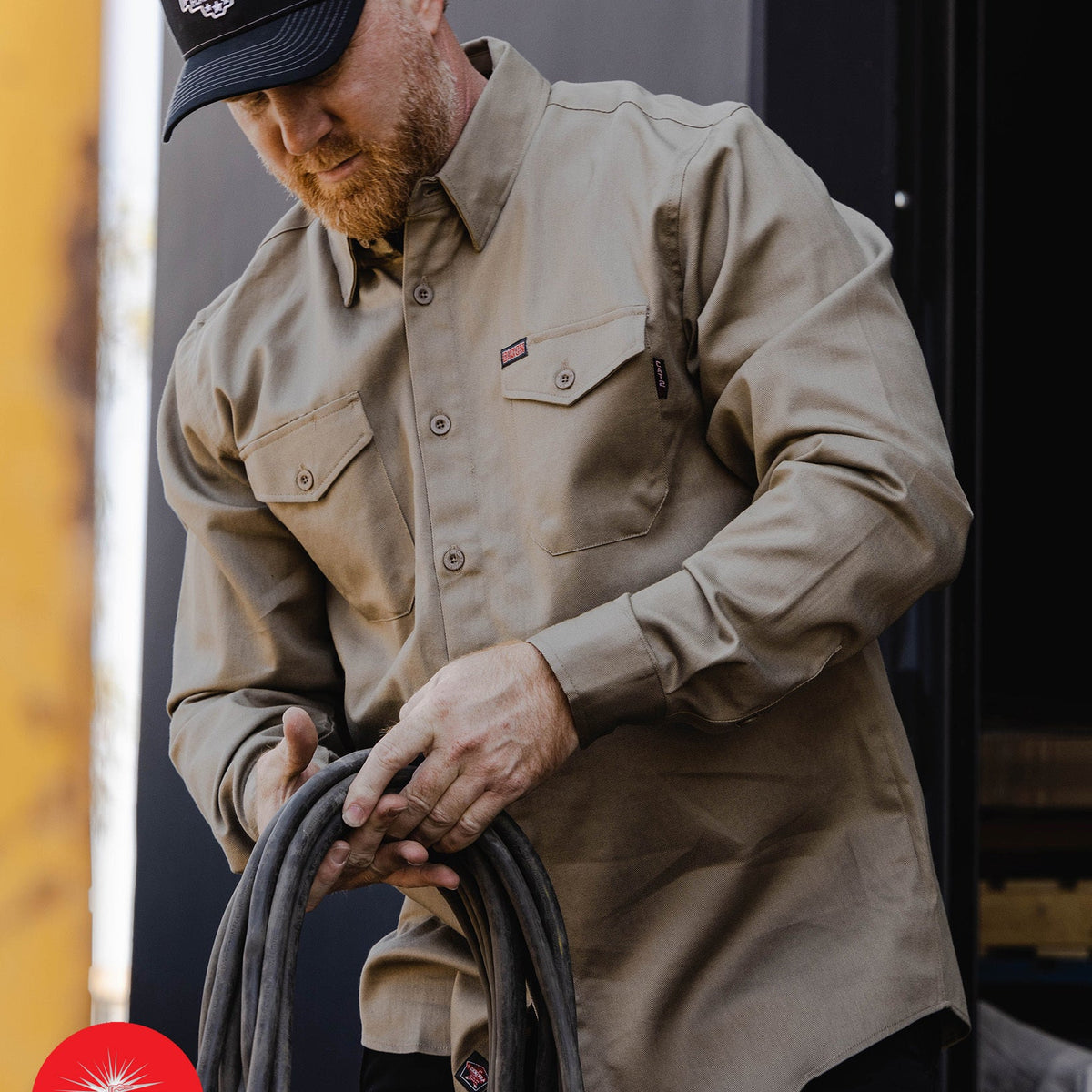 Men's WorkForce FR Work Shirt - Khaki | Dixxon Flannel Co.