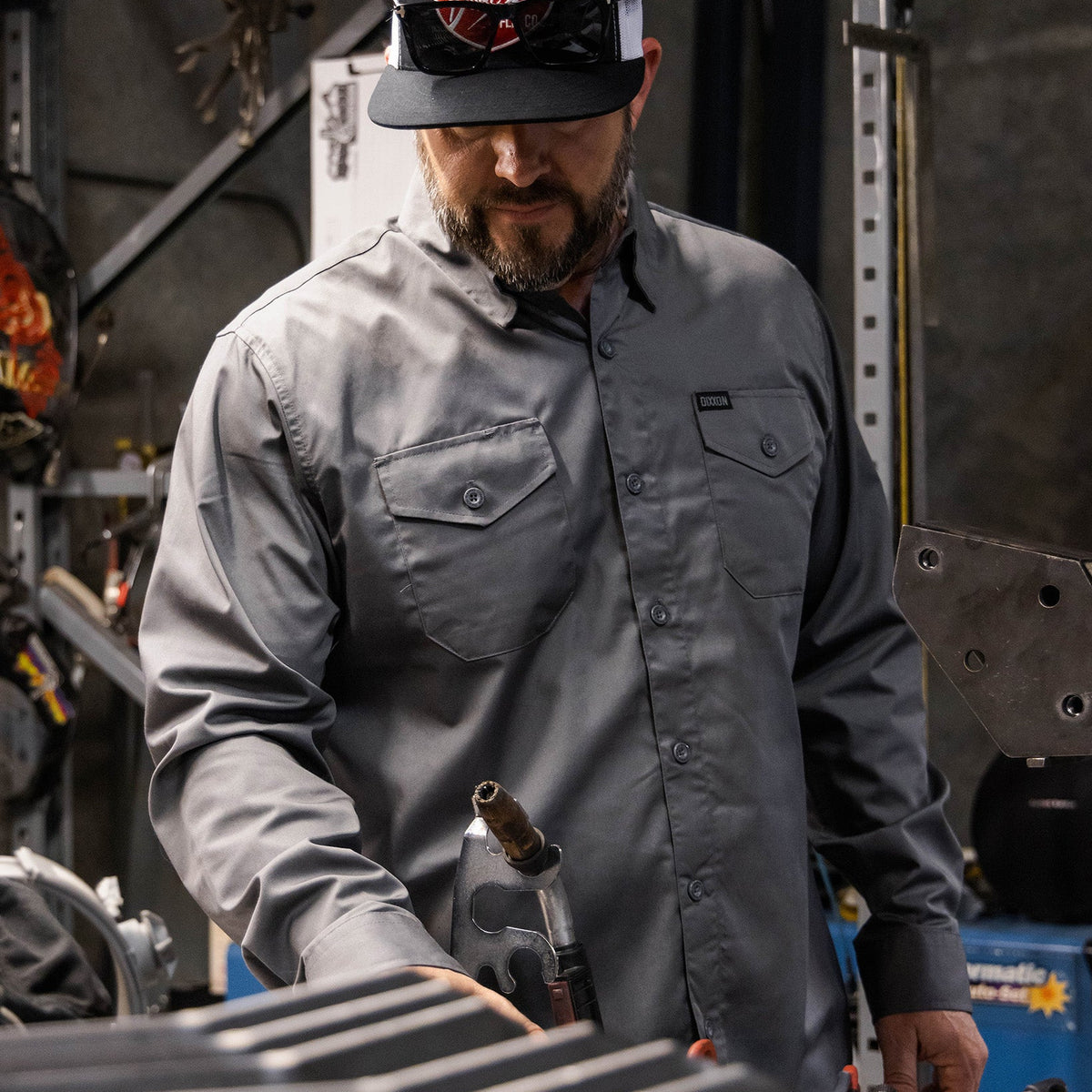 WorkForce Long Sleeve Work Shirt - Charcoal | Dixxon Flannel Co.