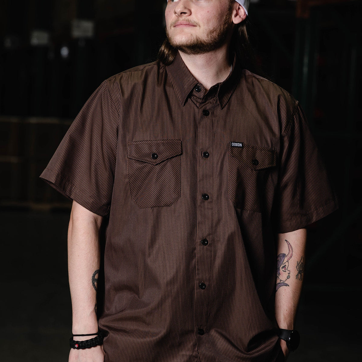 WorkForce Short Sleeve Work Shirt - Brown & Black | Dixxon Flannel Co.