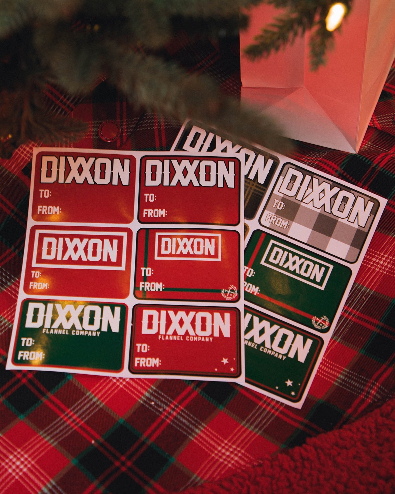 Adhesive Gift Tag Sticker Sheets | Dixxon Flannel Co.