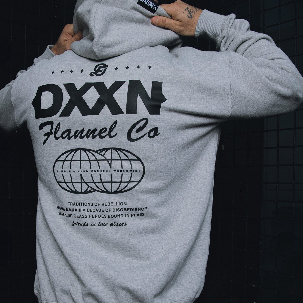 Men's Black Tech Zip Up Hoodie - Heathered Gray | Dixxon Flannel Co.