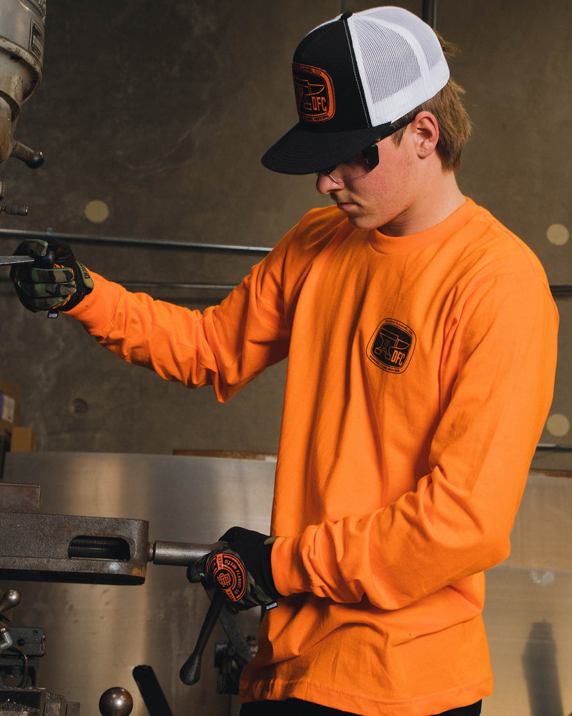 Men's Checkpoint Hi Vis Long Sleeve T-Shirt - Orange | Dixxon Flannel Co.