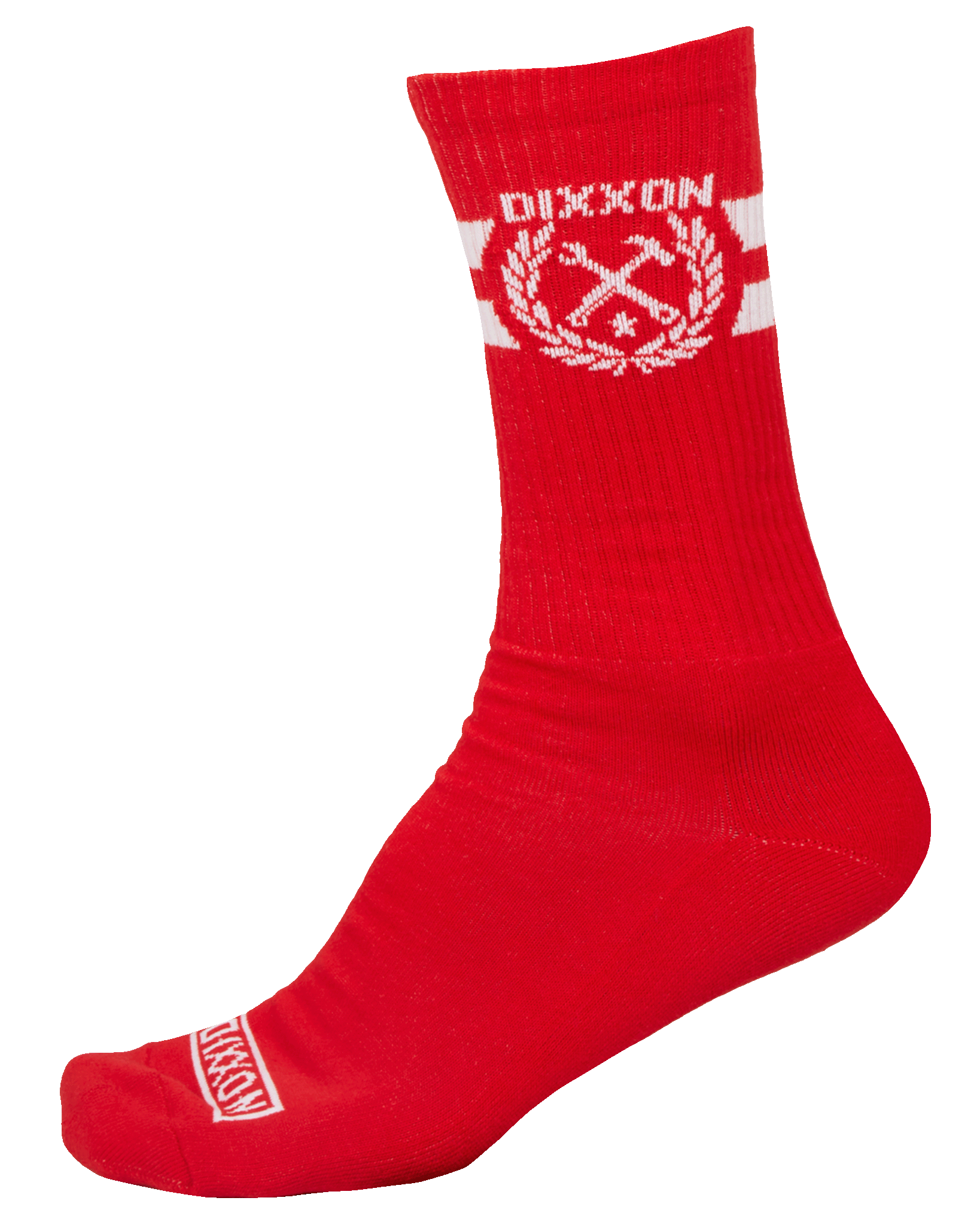 Stay Humble Premium Crew Socks - Red & White | Dixxon Flannel Co.
