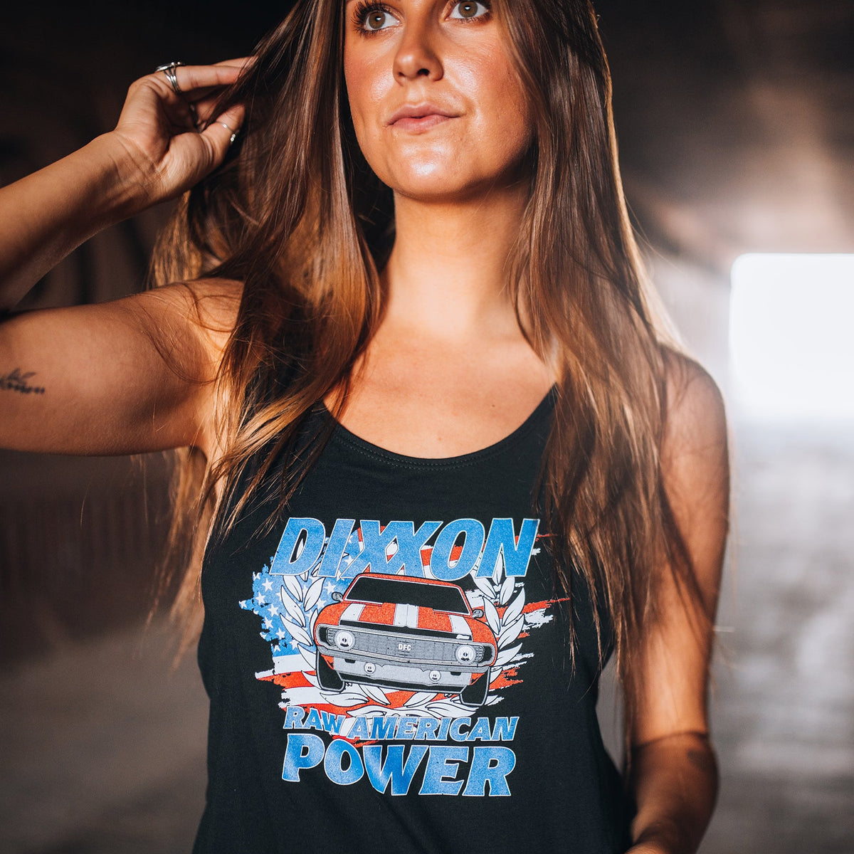 Women's Raw American Power Flowy Tank | Dixxon Flannel Co.