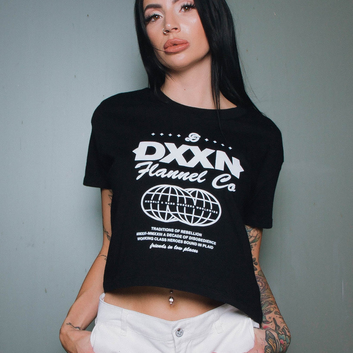 Women's Tech Crop Top - Black | Dixxon Flannel Co.