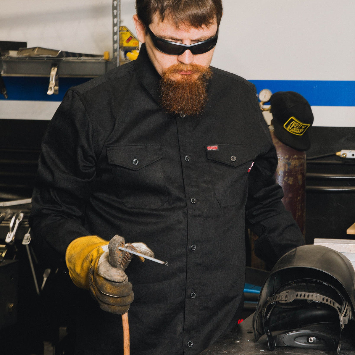 Men's WorkForce FR Work Shirt - Black | Dixxon Flannel Co.