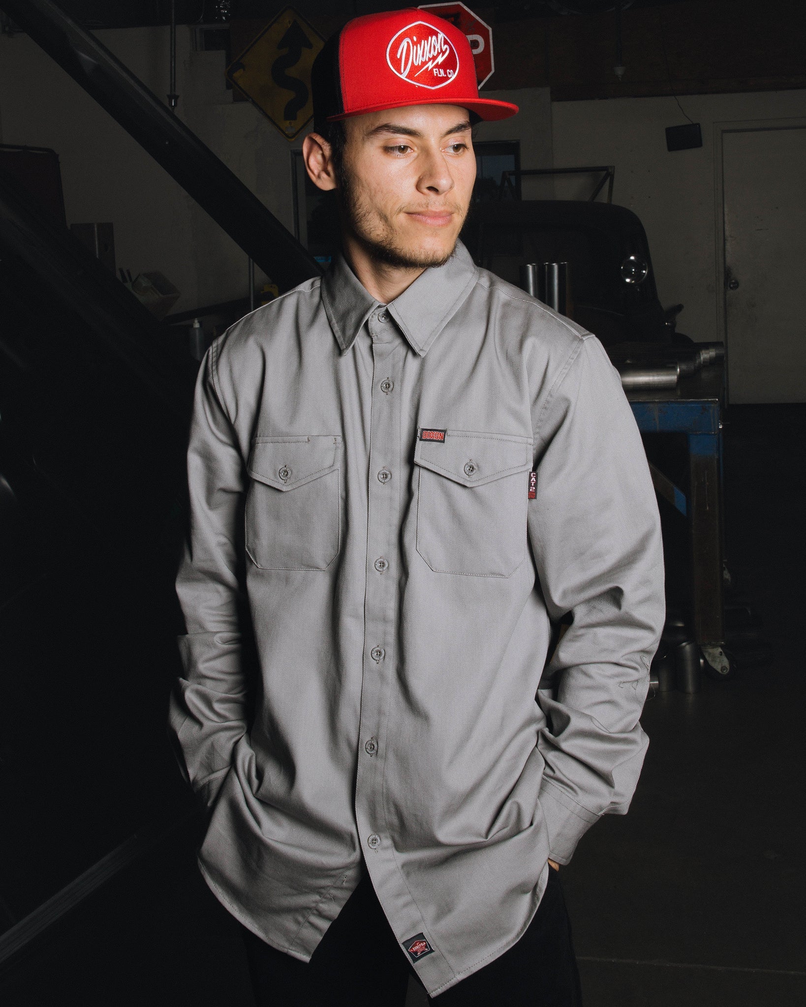 Men's WorkForce FR Work Shirt - Gray | Dixxon Flannel Co.