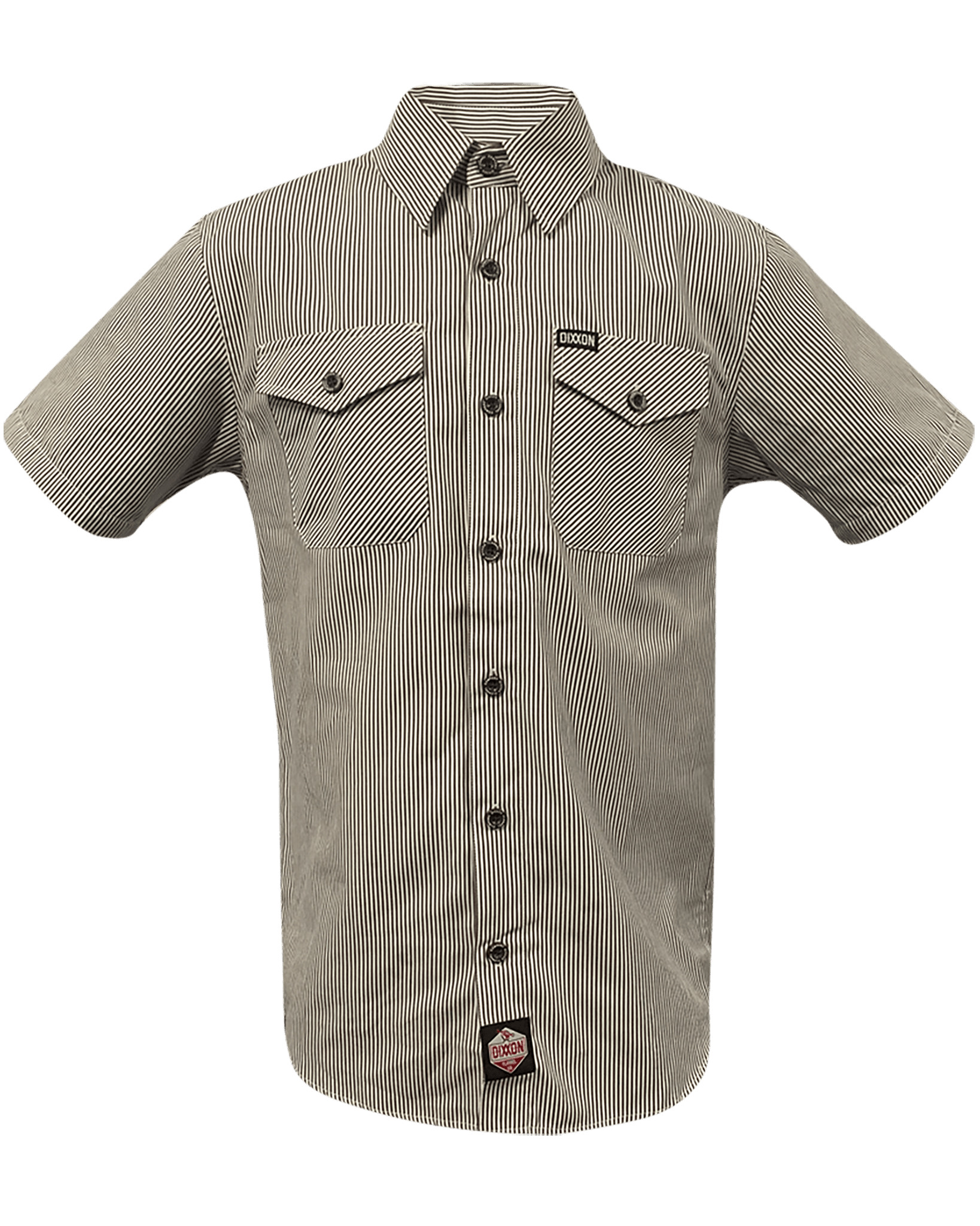 WorkForce Short Sleeve Work Shirt - White & Brown | Dixxon Flannel Co.